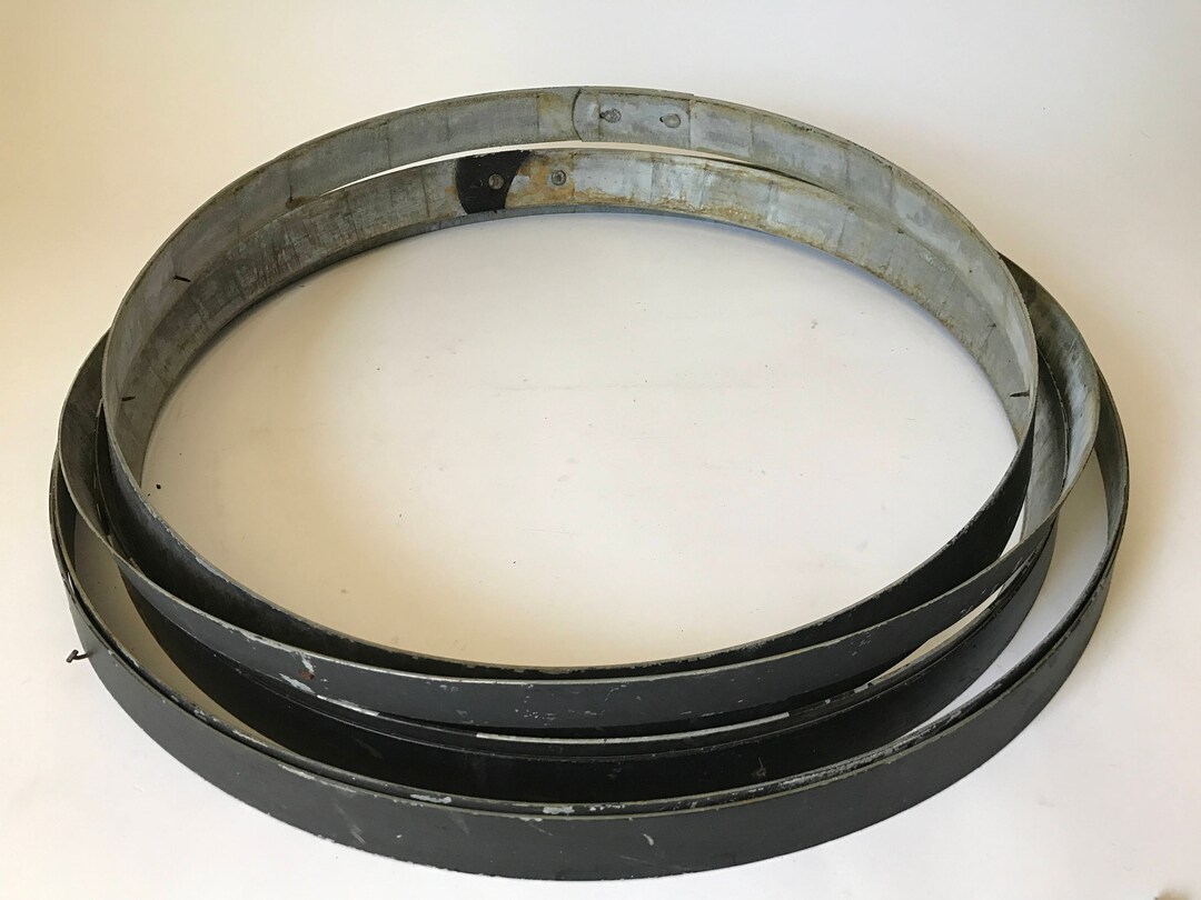 6 Galvanized Barrel Rings With Authentic Black Paint - Etsy