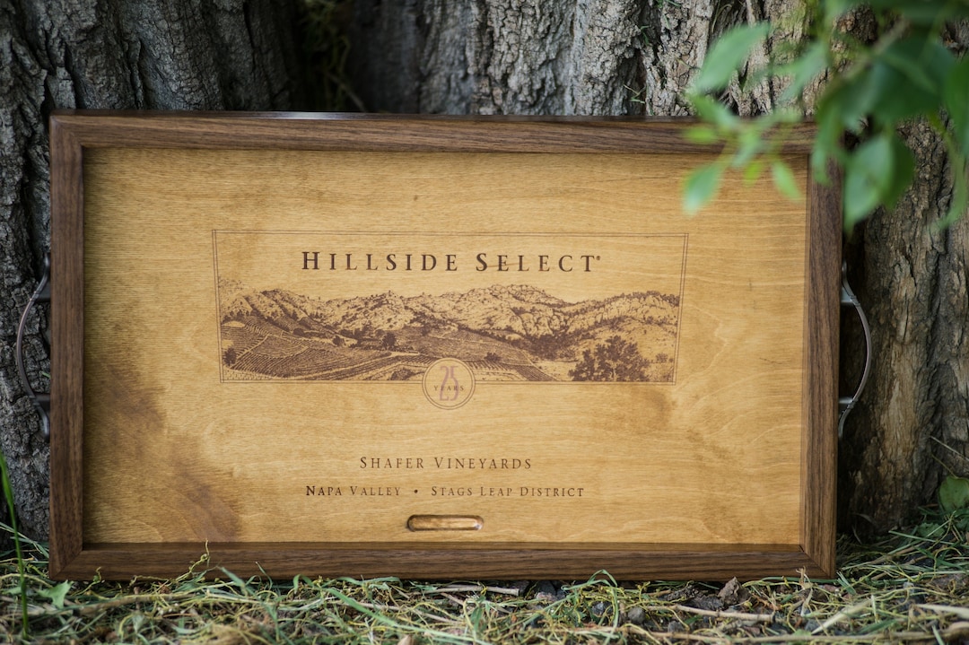 Hillside Select Schafer Wine Crate Tray, Walnut Sides - Etsy