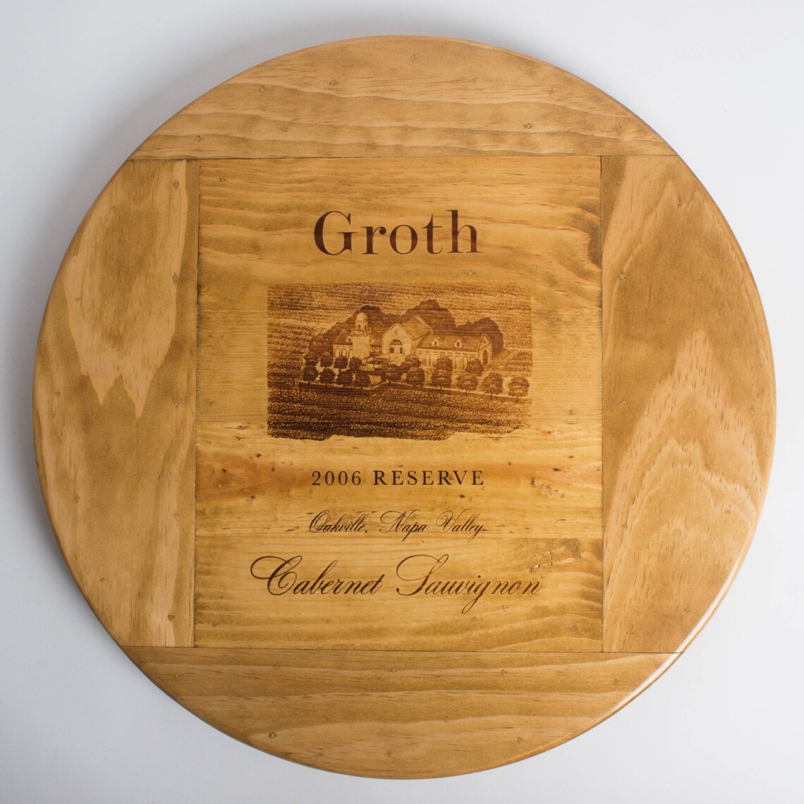 Large Groth Wine Crate Lazy Susan - Etsy