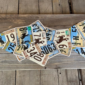 Wyoming License Plate Fish Art on Reclaimed Barnwood - Etsy