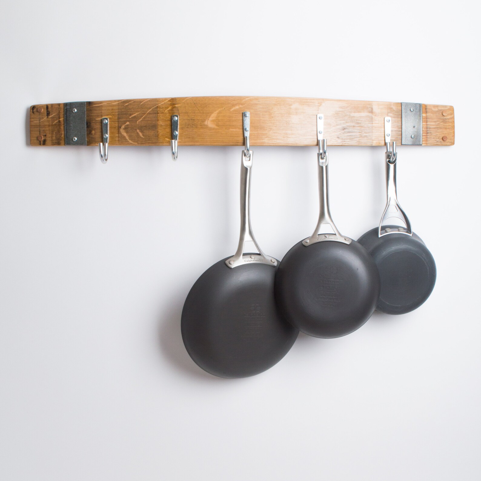 Banded Wine Barrel Stave Pot Rack Natural Finish | Etsy