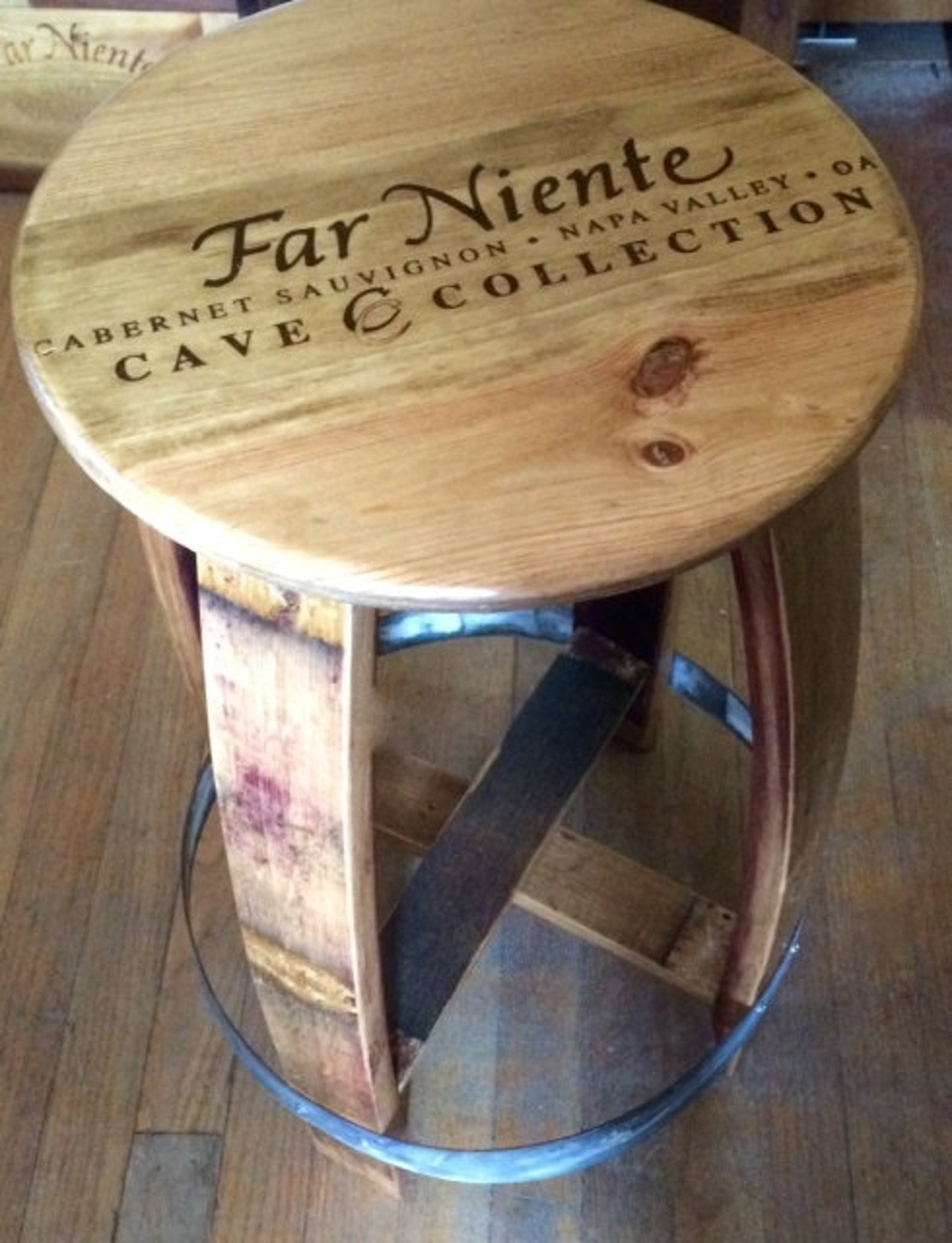 Wine Crate Top Barrel Stool - Etsy