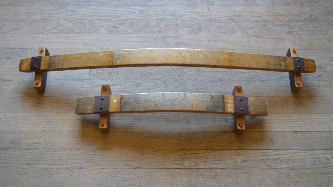 Hammered Copper Banded Barrel Stave Bath Towel Rack Choice of | Etsy