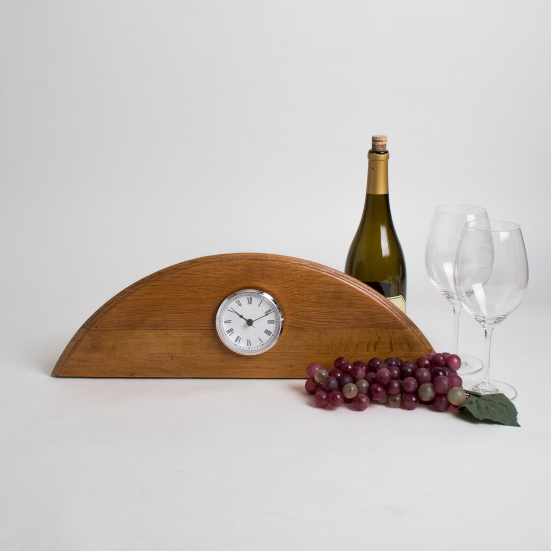 Napa Valley Barrel Head Mantle Clock - Etsy
