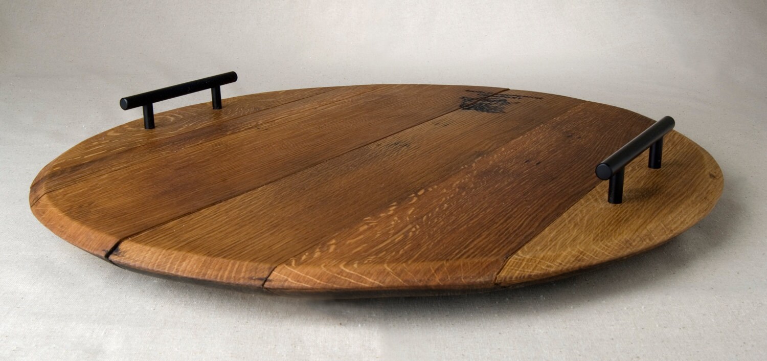 Handled Barrel Head Platter - Etsy