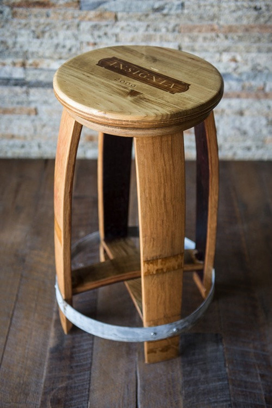 Wine Crate Top Barrel Stool - Etsy