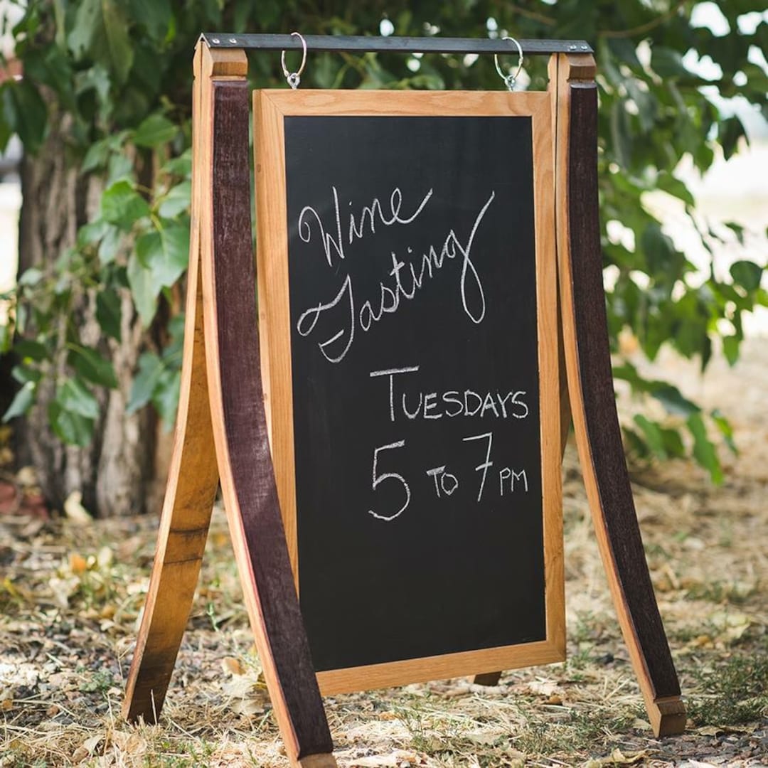 Napa Barrel Stave Sidewalk Stand - Etsy