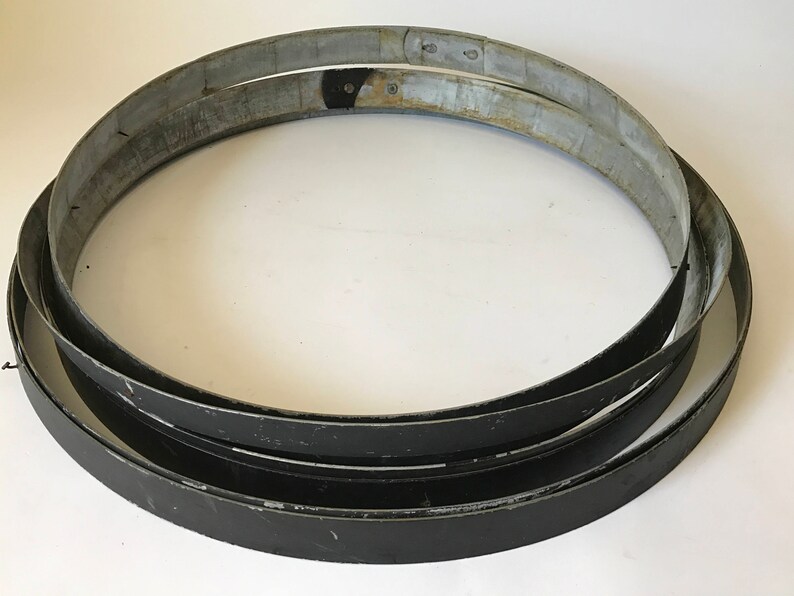6 Galvanized Barrel Rings With Authentic Black Paint - Etsy