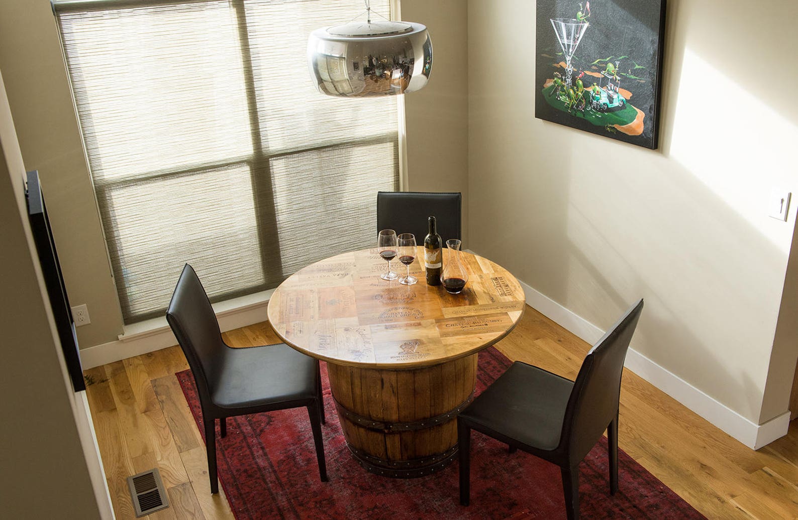 Wine Crate Game Table With Barrel Base | Etsy