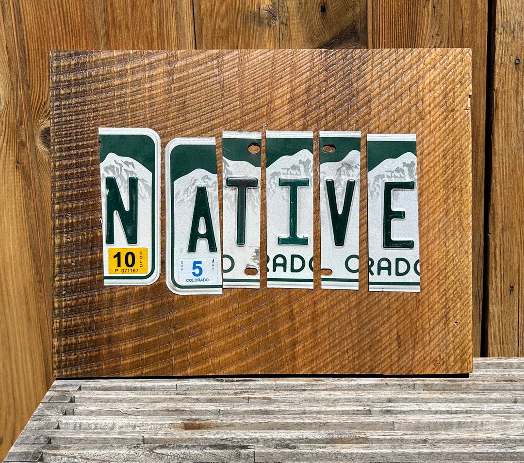 Colorado NATIVE License Plate Sign - Etsy