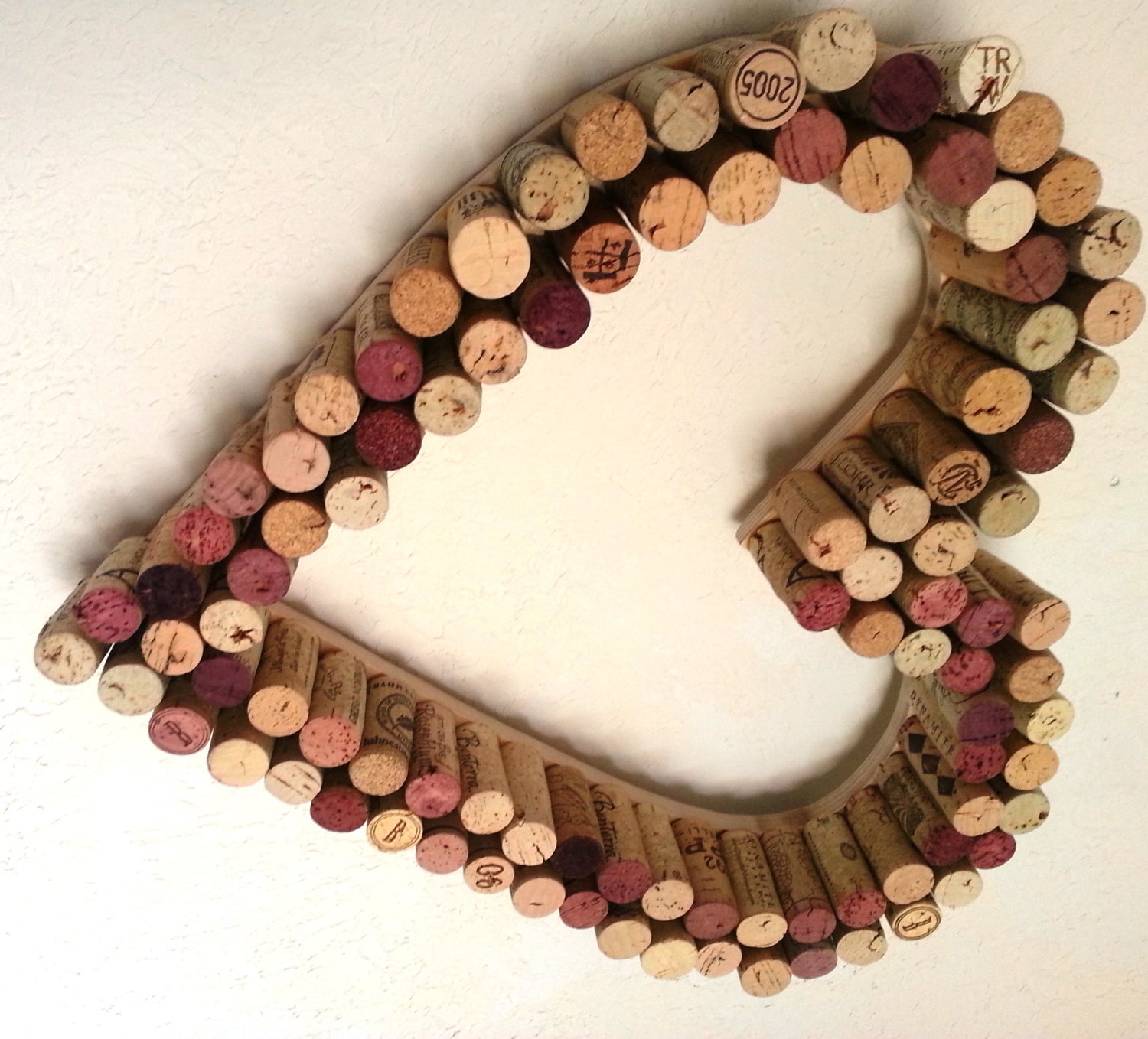 Wine Cork Heart Wreath | Etsy