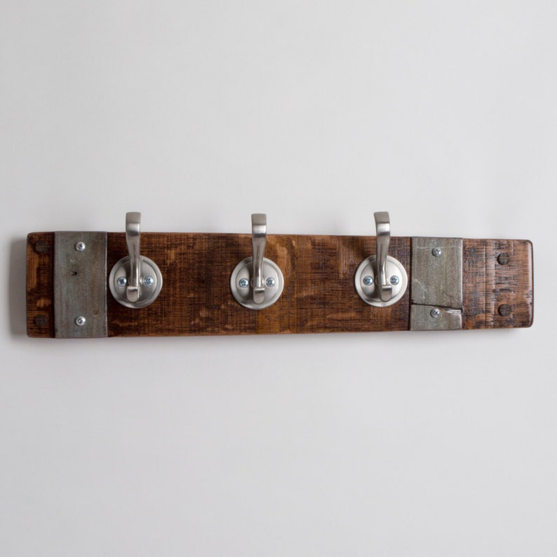 Small Banded Wine Barrel Stave Coat Rack With Round Nickel - Etsy
