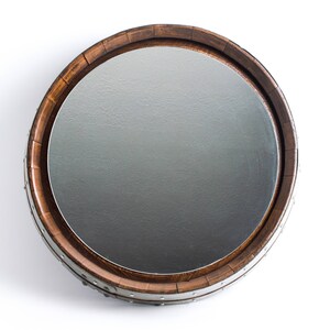 Red Mahogany Wine Barrel Mirror - Etsy