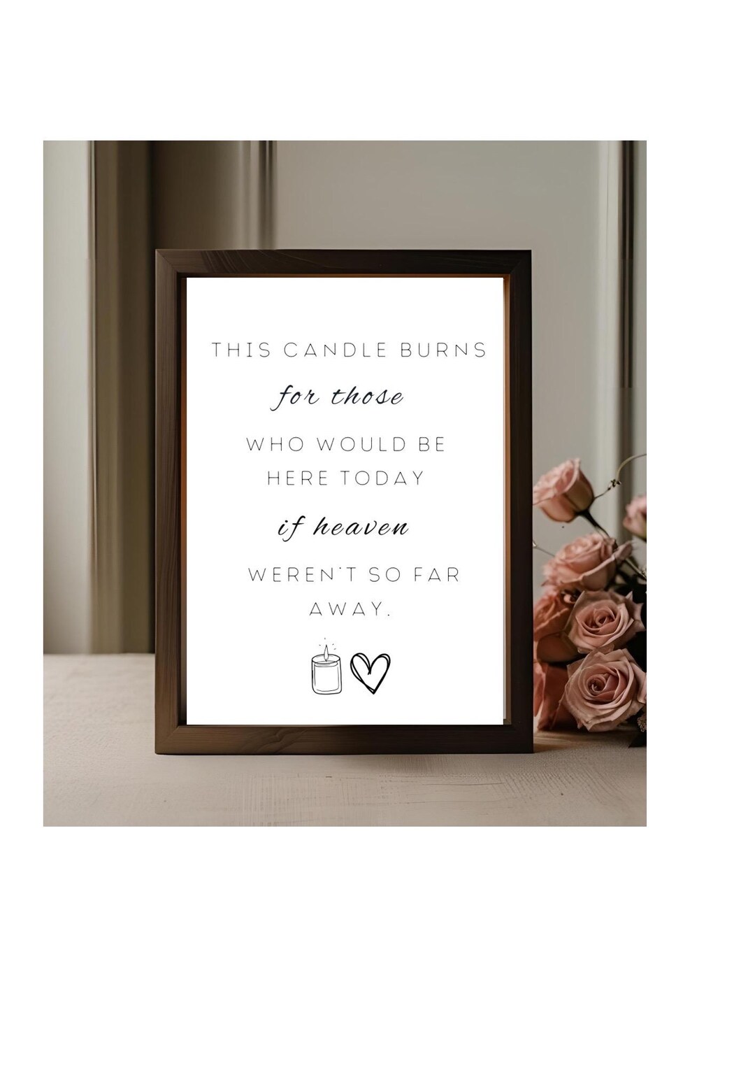 Memorial Candle Sign Printable Wedding Sign in Loving Memory Table ...