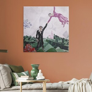 Marc Chagall Walk 1918 Canvas, Art Poster, Reproduction Wall Art (MRC ...