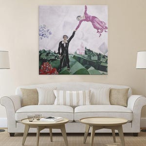 Marc Chagall Walk 1918 Canvas, Art Poster, Reproduction Wall Art (MRC ...