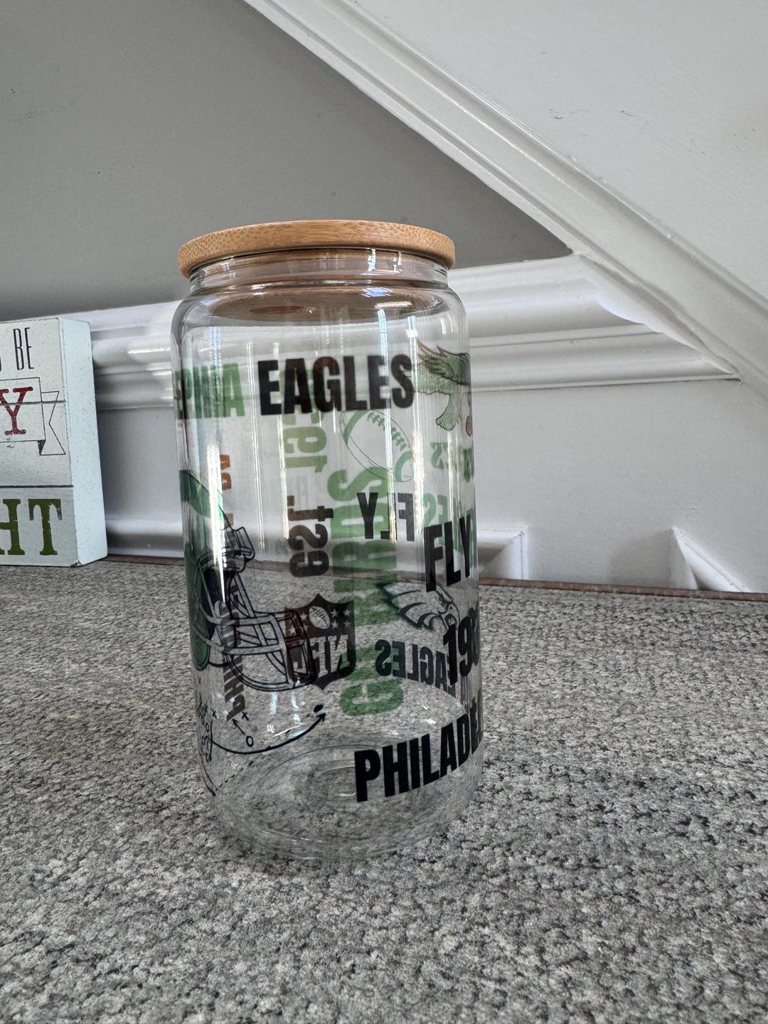 16 Oz Philadelphia Eagles Can Glass - Etsy