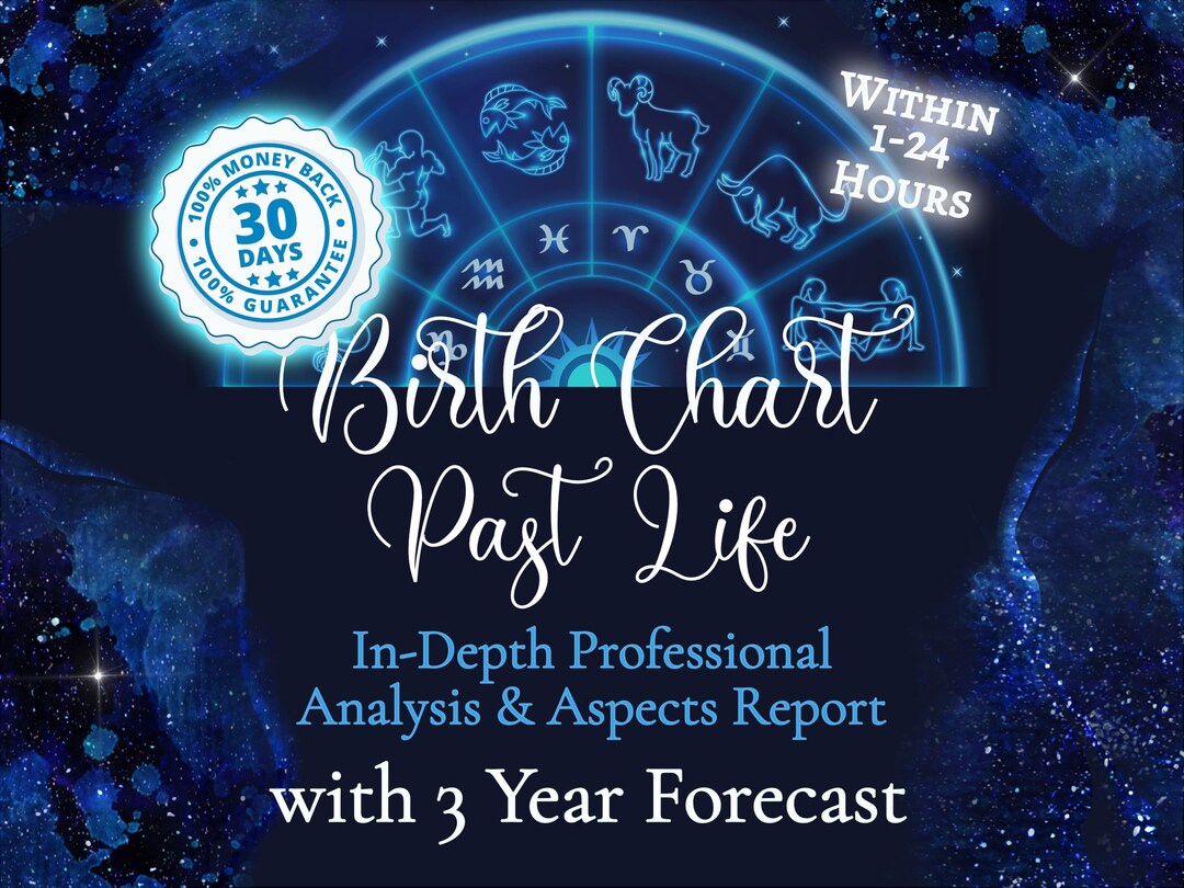 Birth Chart and Past Life Astrology Reading 1 Year Forecast, In-depth ...