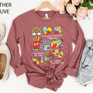 Everyone Communicates Differently Autism Sweatshirt, Autism Awareness ...