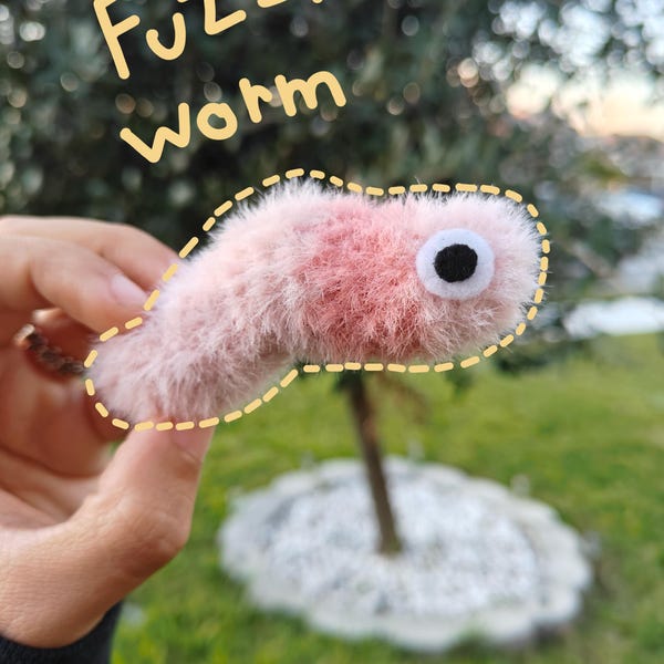 Fuzzy Worm Toys - Etsy