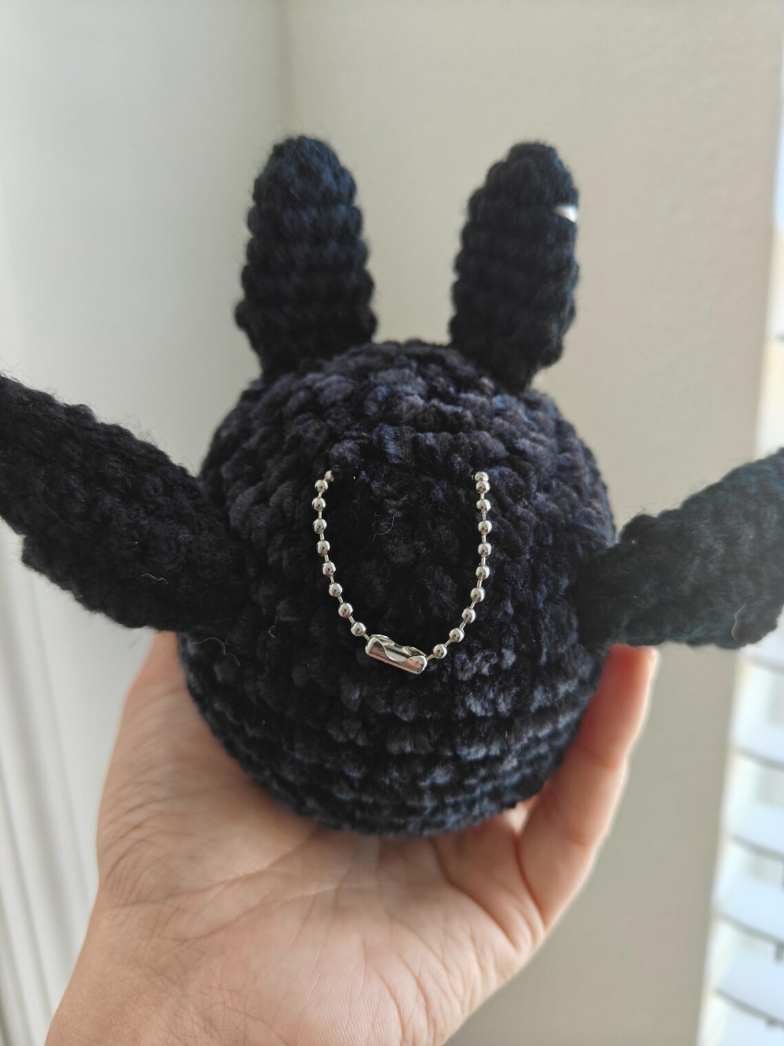 Handmade Crochet Mothman Keychain Velvet Yarn, Cute and Spooky Cryptid ...