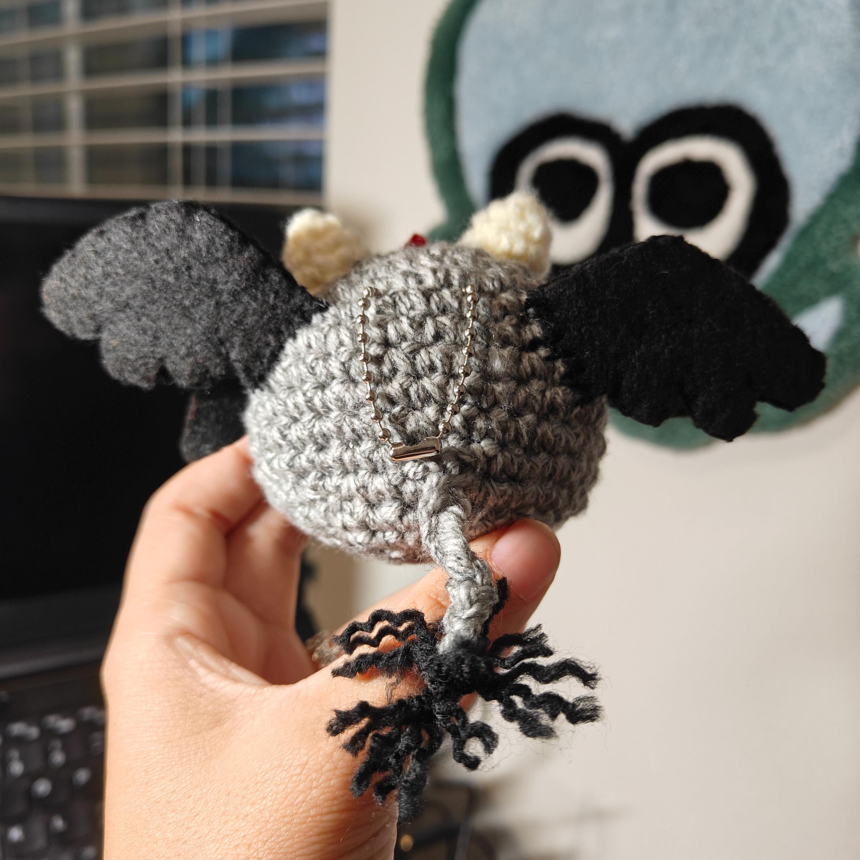 Chibi Gray Baphomet Goat Keychain | Cute Amigurumi Crochet Baphomet ...