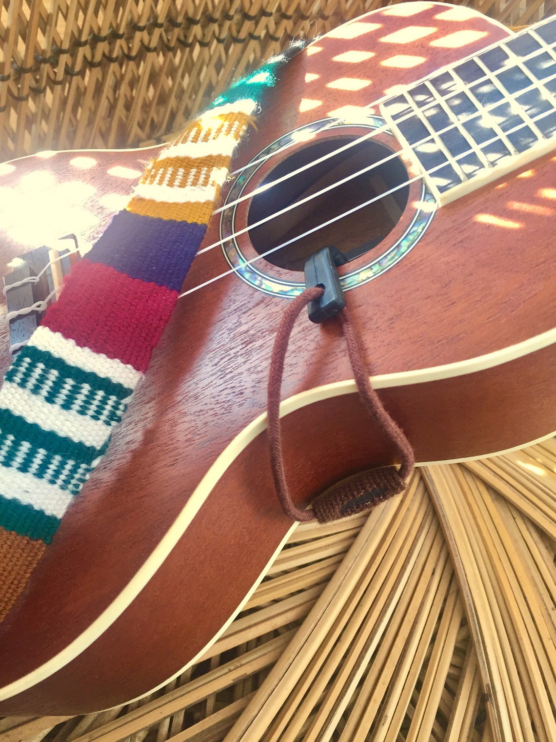 Ukulele Strap Across Shoulder & Hook Onto Soundhole or 2 Tab - Etsy
