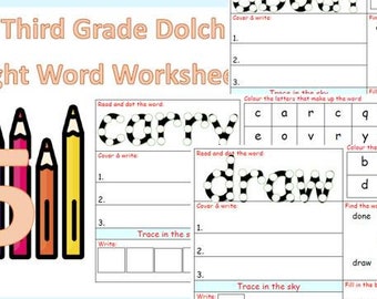 First Grade Dolch Sight Words Reading and Spelling Activity Book - Etsy