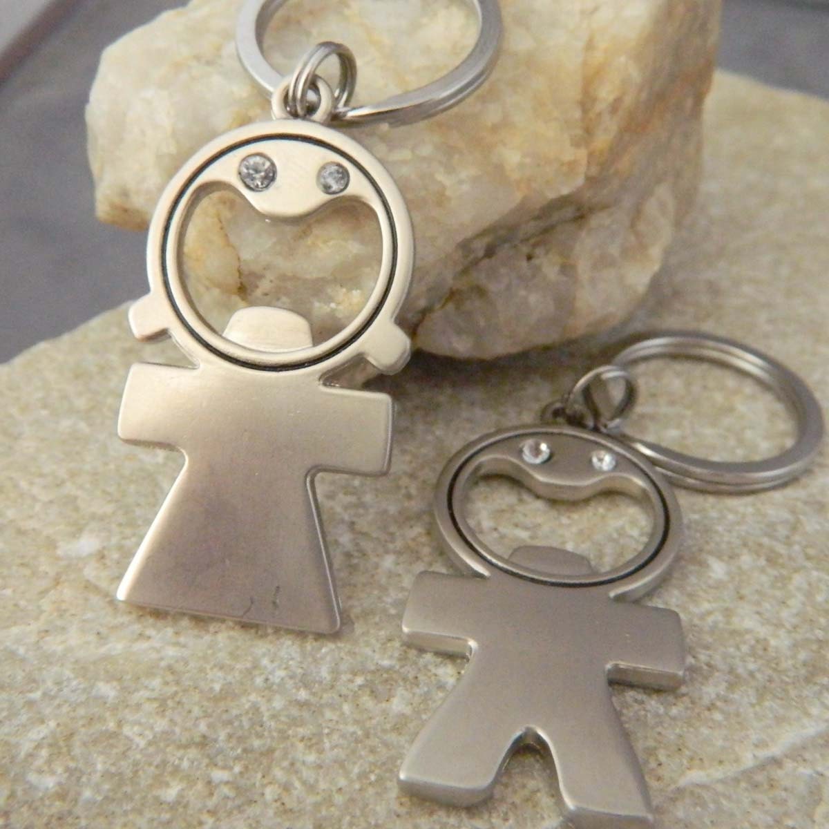 Couple His/Hers Stick People Keychains | Etsy