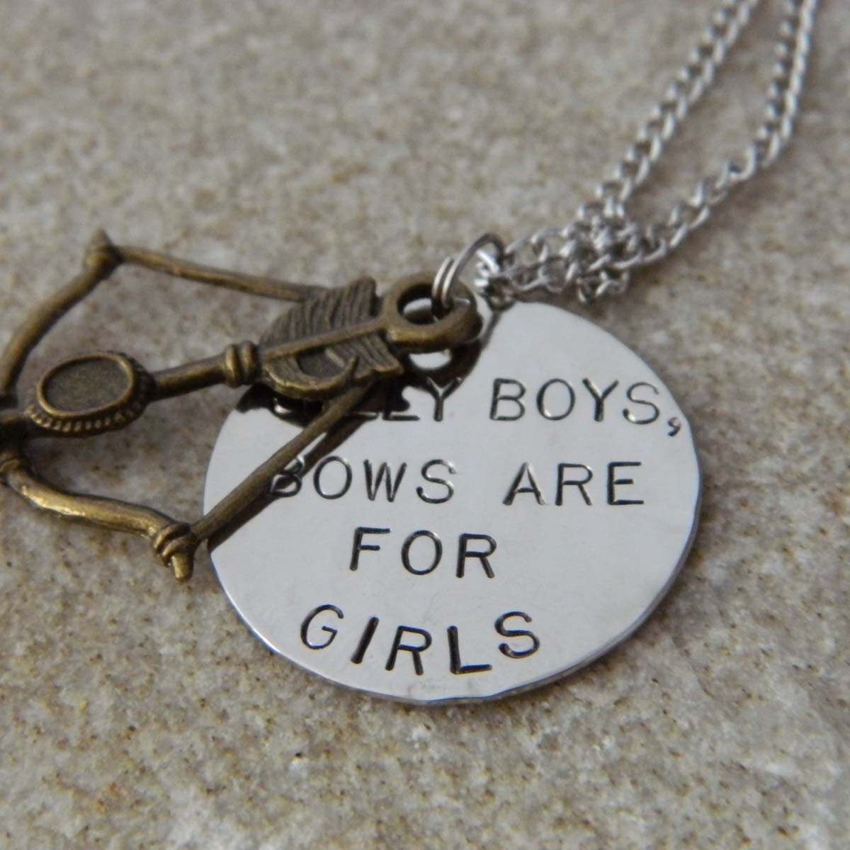 Silly Boys Bows Are for Girls Bow and Arrow Necklace - Etsy