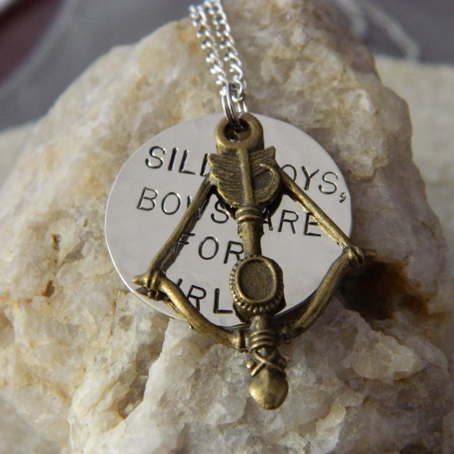 Silly Boys Bows Are for Girls Bow and Arrow Necklace - Etsy