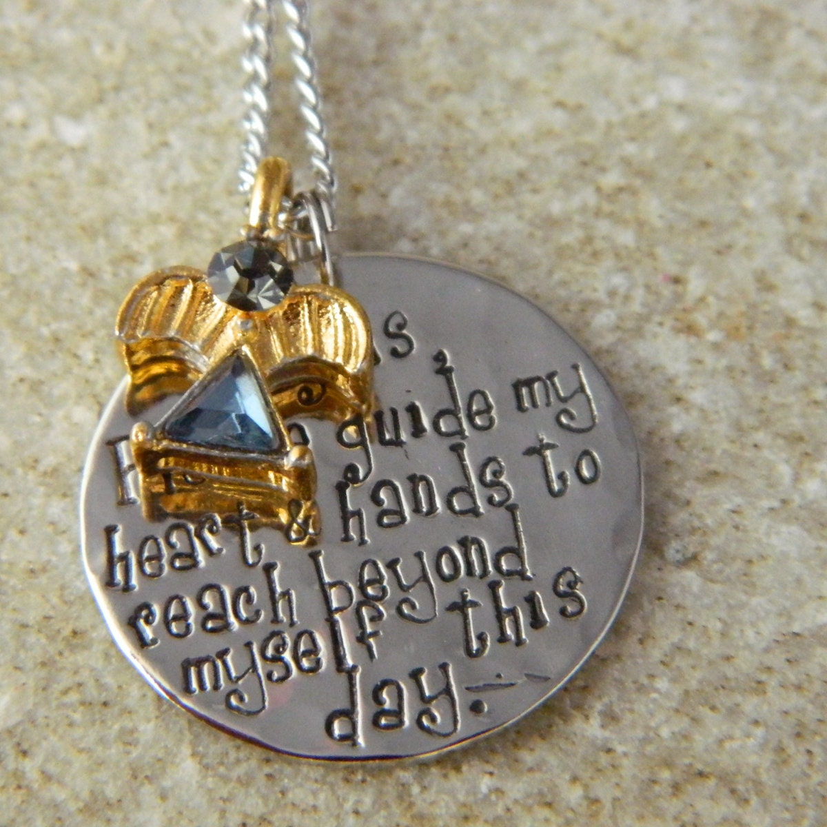 Angels Please Guide My Heart and Hands This Day Necklace - Etsy