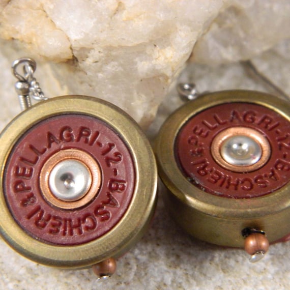 Baschieri & Pellagri 12 Gauge Bullet Shell Earrings | Etsy