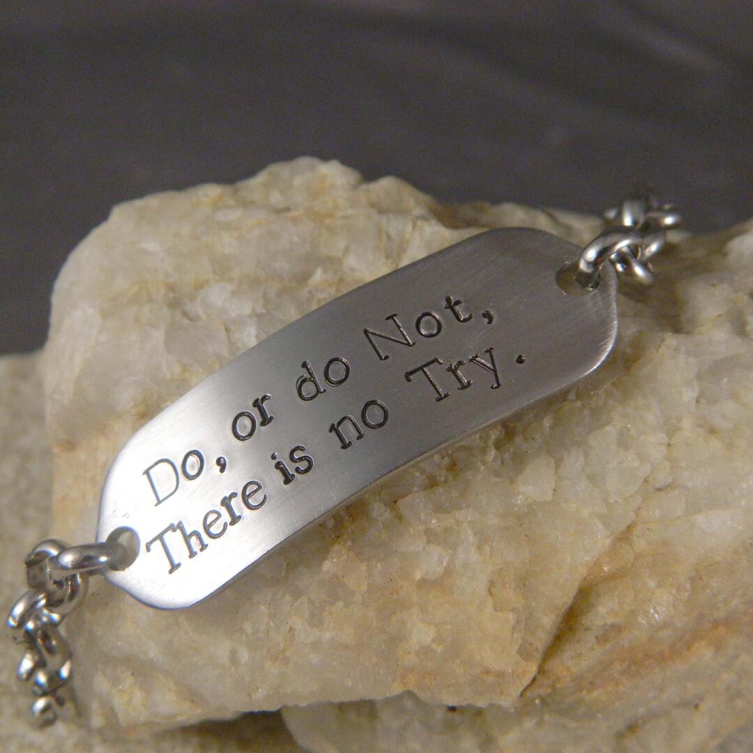 Do or Do Not. There is No Try Stainless Steel Bracelet - Etsy