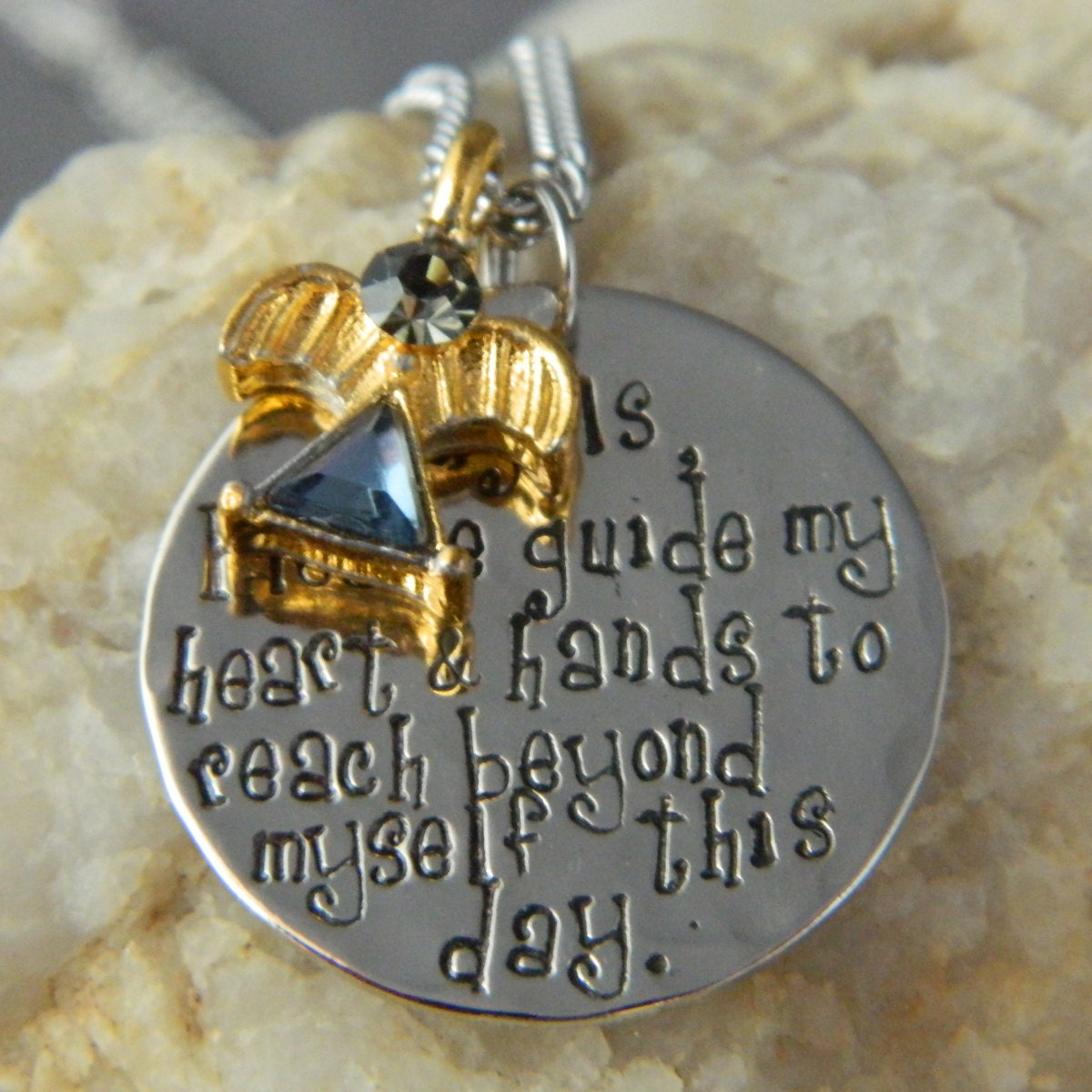 Angels Please Guide My Heart and Hands This Day Necklace - Etsy