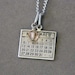Calendar Necklace Personalized With Month Date and Birthstone Crystal ...