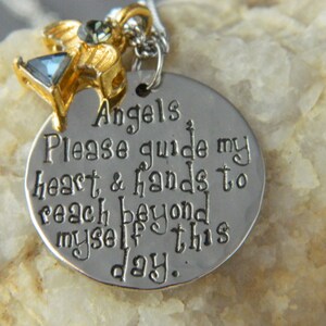 Angels Please Guide My Heart and Hands This Day Necklace - Etsy