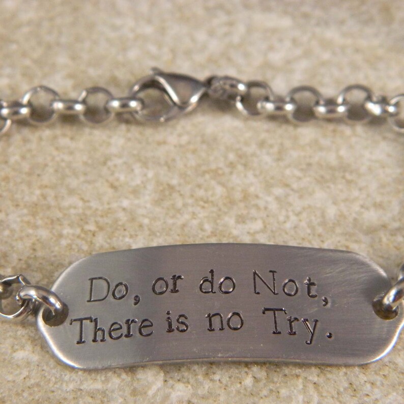 Do or do not. There is no Try Stainless Steel Bracelet | Etsy