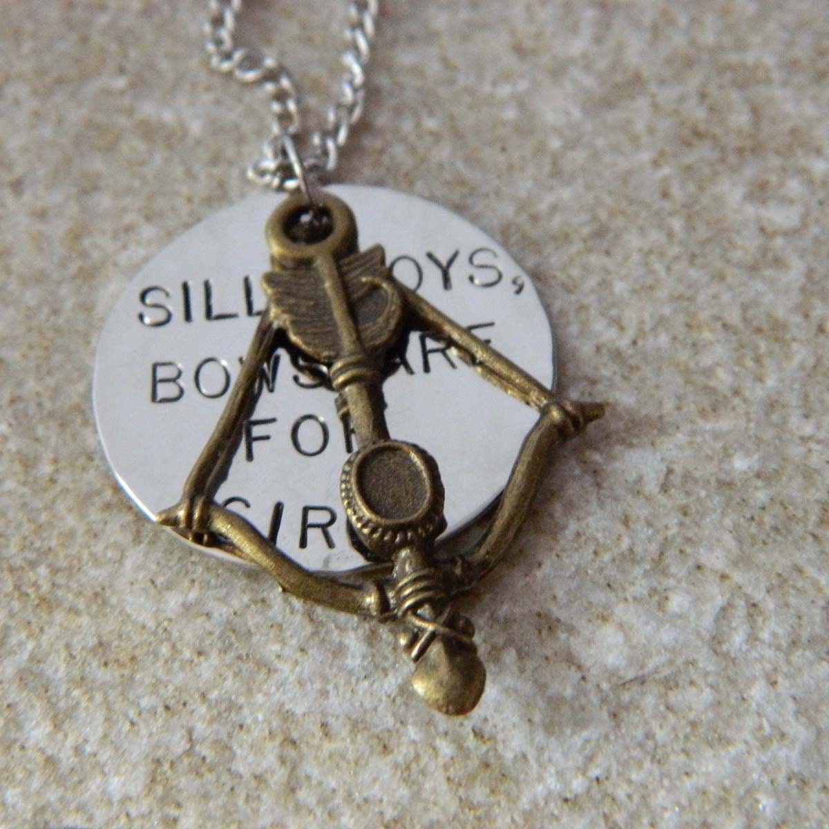 Silly Boys Bows Are for Girls Bow and Arrow Necklace - Etsy