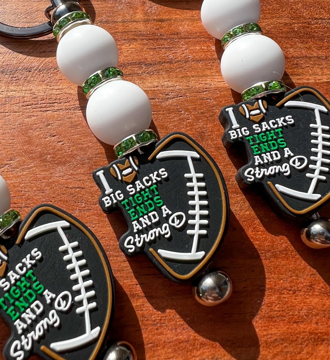 I Love Big Sacks, Tight Ends, and a Strong D Keychain - Funny Gift for ...