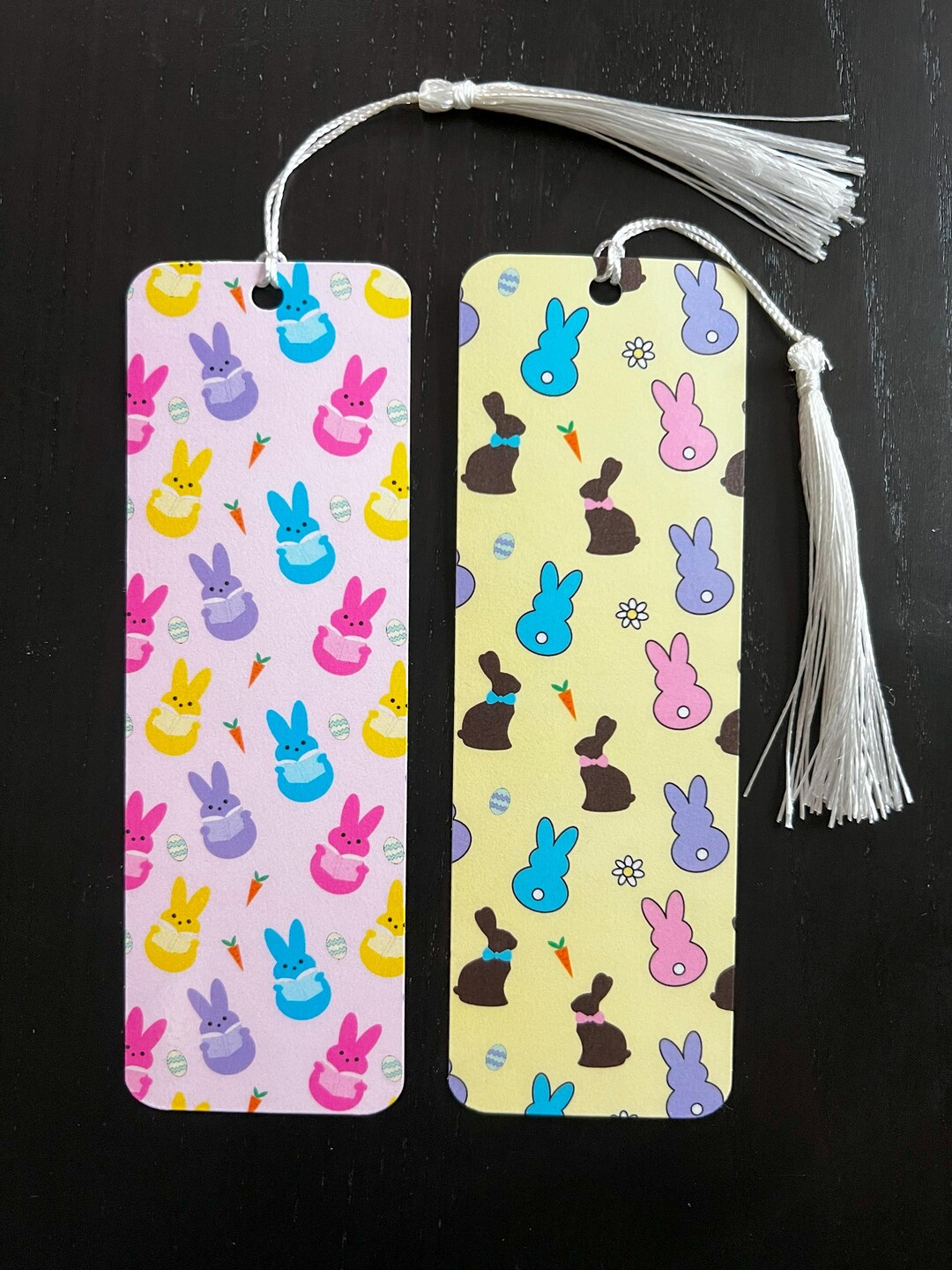Easter Bookmarks: Cute Pastel Peep & Chocolate Bunny Bookmark Set ...