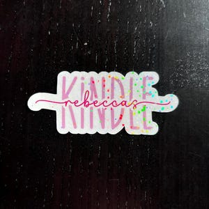 Custom Name Kindle Sticker, Personalized Holographic Sticker, Book ...
