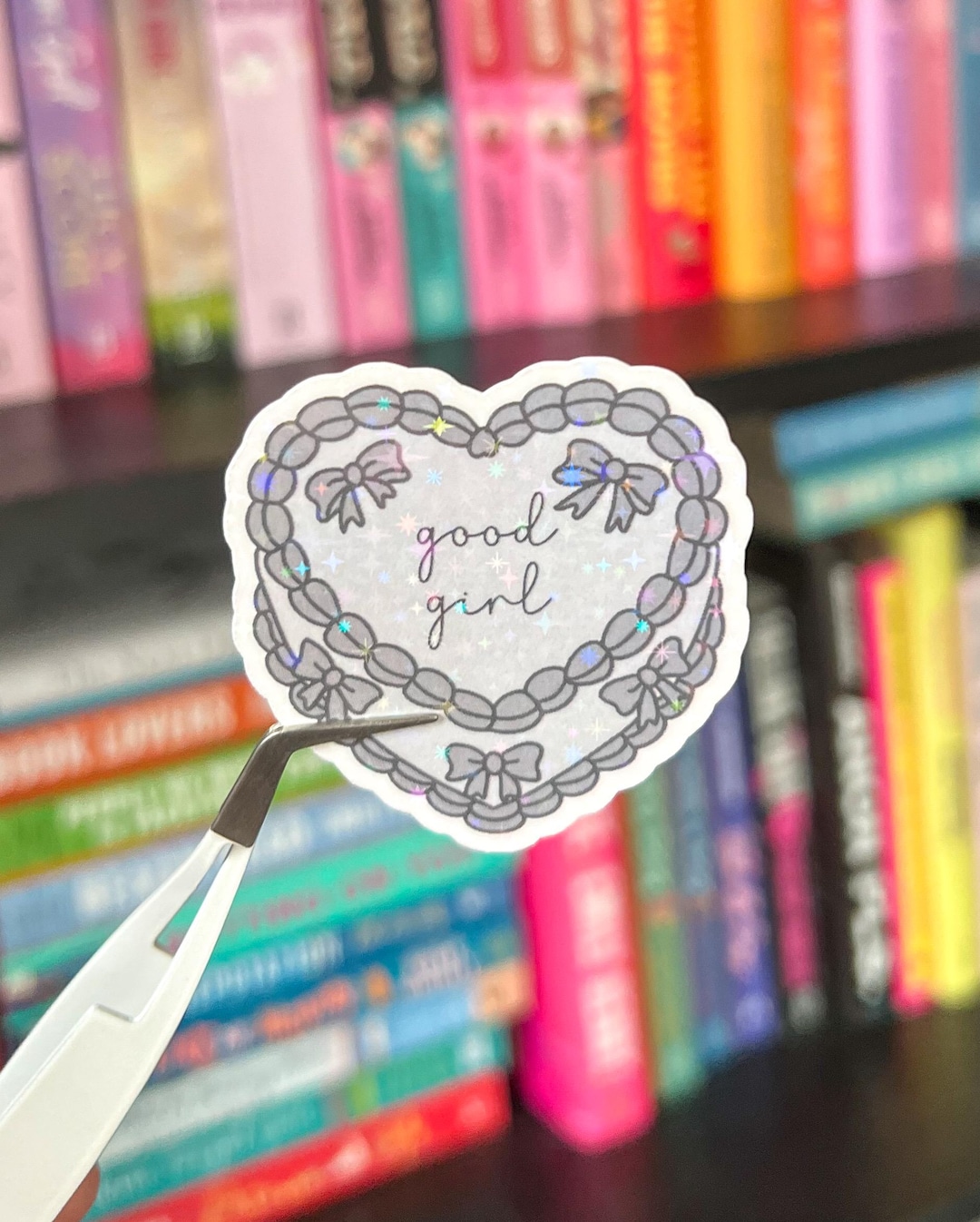 Good Girl Sticker Heart Shaped Cake | Spicy Kindle Holographic Sticker ...