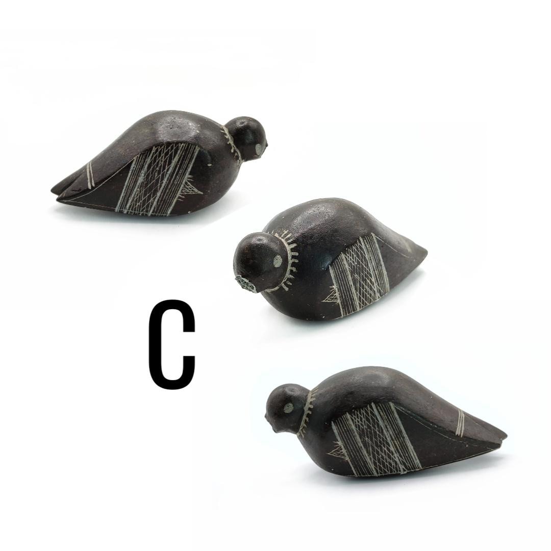 Carved Birds Tuareg Art, Obsidian Birds Statuettes, Antique Tuareg ...
