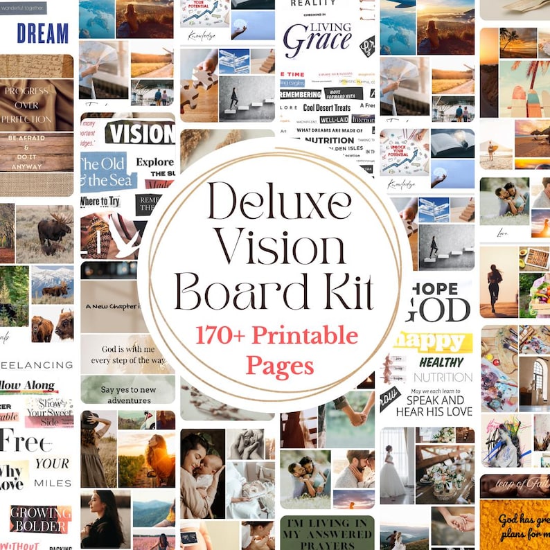 2026 Deluxe Vision Board Kit: Christian Faith Based Material - Etsy