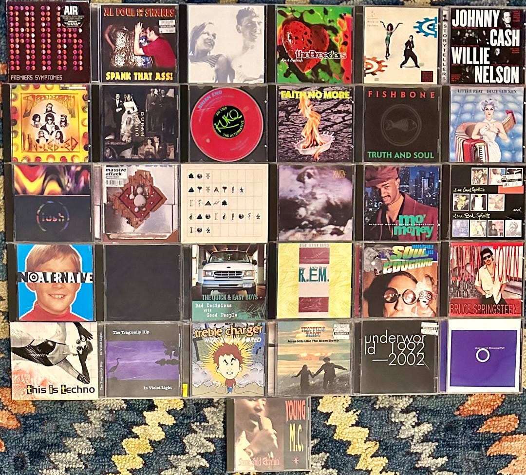 Lot of 31 Hand Picked 90s Cds Air, Eno, REM, Ministry, Fishbone, Lush ...