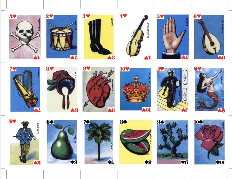 Loteria Mini Picture Cards: Storytelling & Bingo (printable) - Etsy