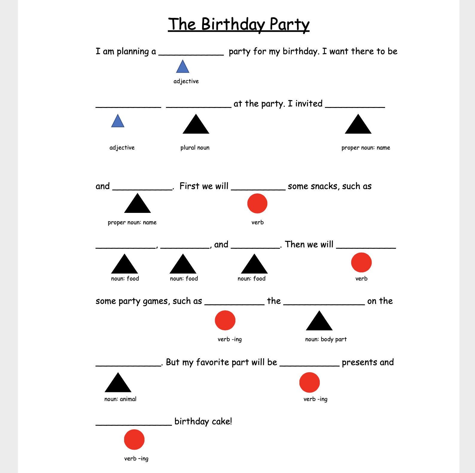 Montessori Mad Libs With Grammar Symbols - Etsy