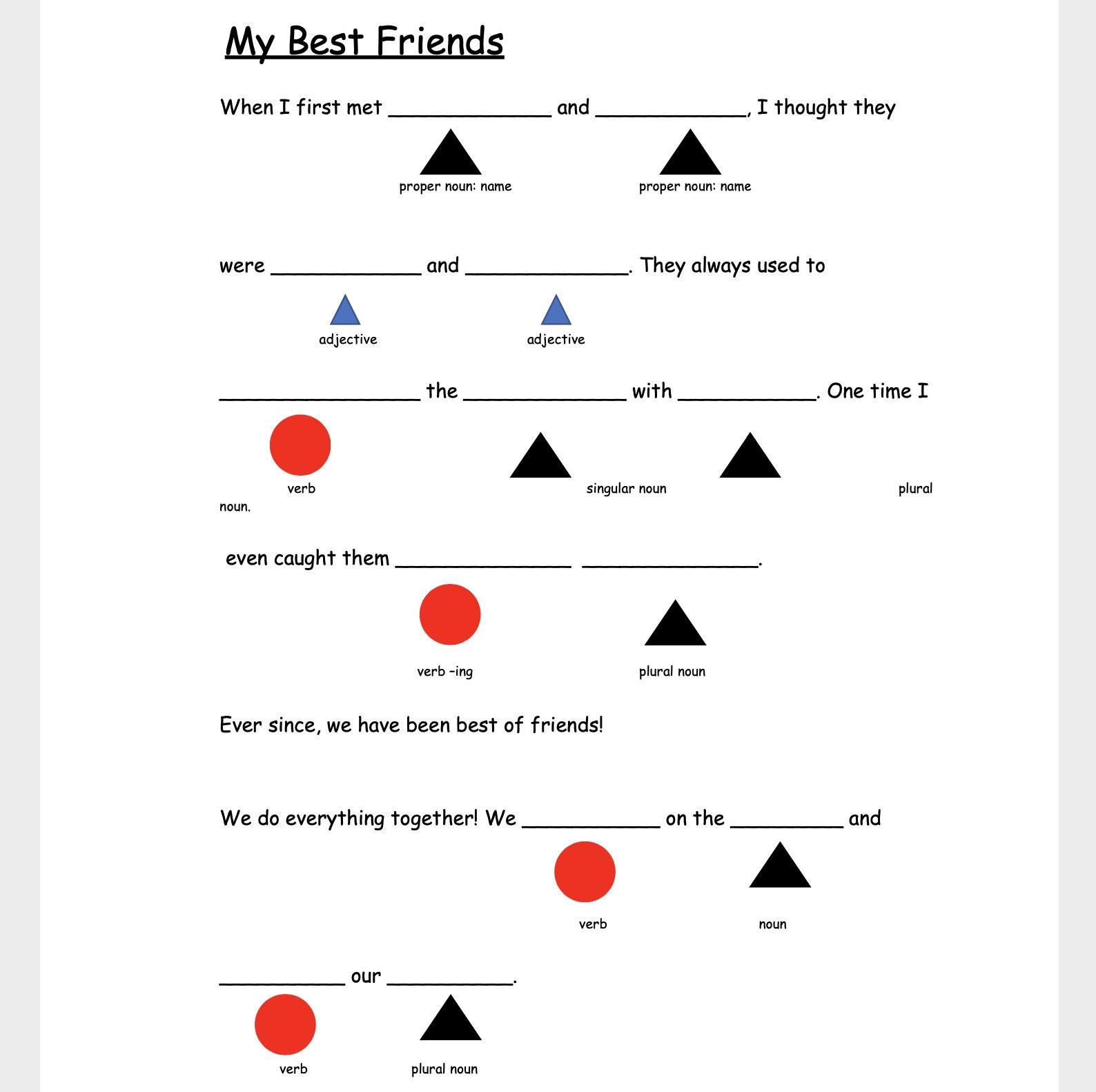 Montessori Mad Libs With Grammar Symbols - Etsy