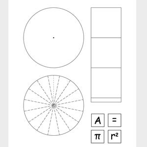 Circle Cutouts for Area, Circumference, Pi (montessori BW) - Etsy